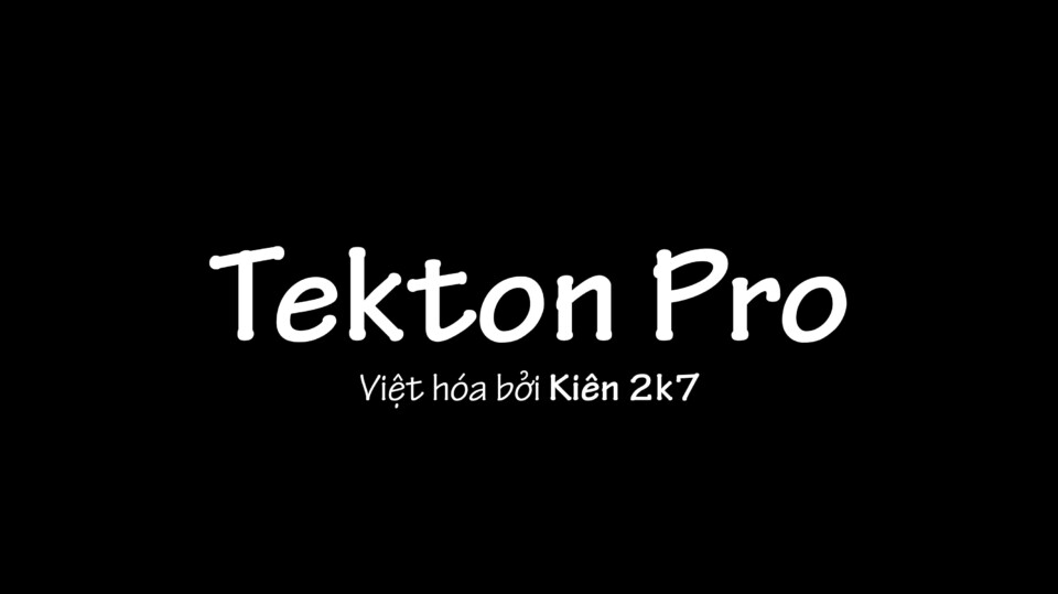 Font Việt hóa Tekton Pro